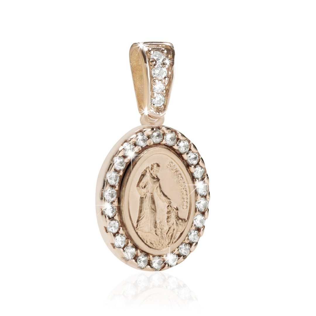 Medaglia Cristo Misericordioso oro 18 kt
